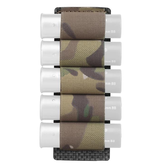 Jual Tactical Elastic 5 Gauge Shotgun Shell Holder Molle Shotshell Han ...