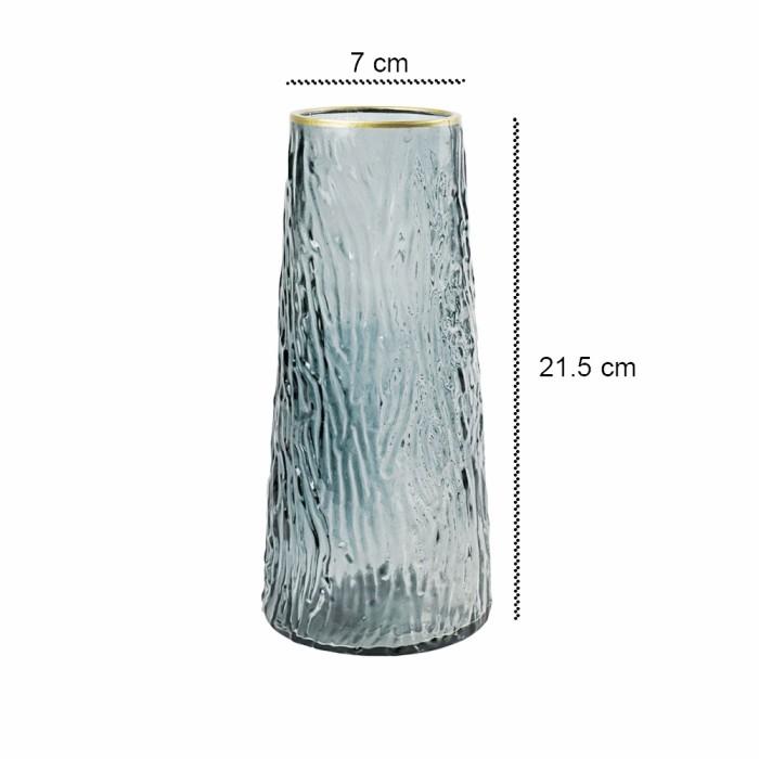 Jual Vas Bunga Kaca Premium Glass Luxury Flower Vase Home Decor - GREY ...