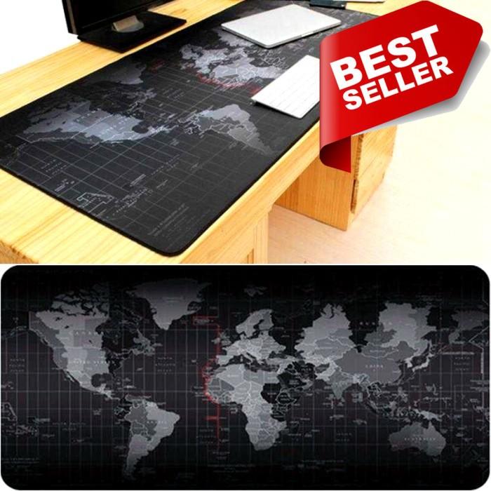 Jual Mouse Pad Gaming XL Peta Dunia Ukuran Besar Desk Mat Pad Alas ...