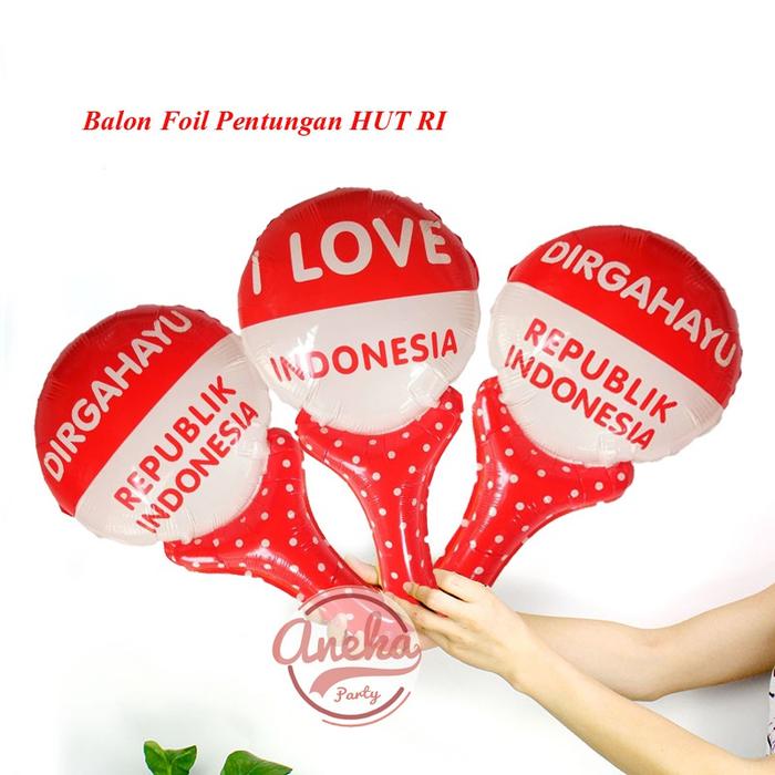 Jual balon pentung merah putih / Balon foil HUT RI balon 17 agustus ...