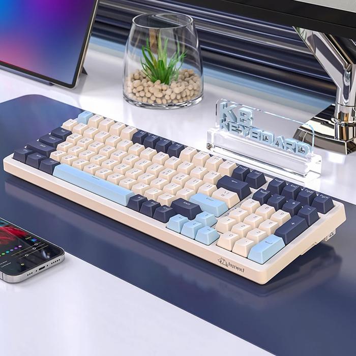 Jual Wireless Mechanical Keyboard 100 Keys Rgb Backlit Keyboard Bt5.0 ...