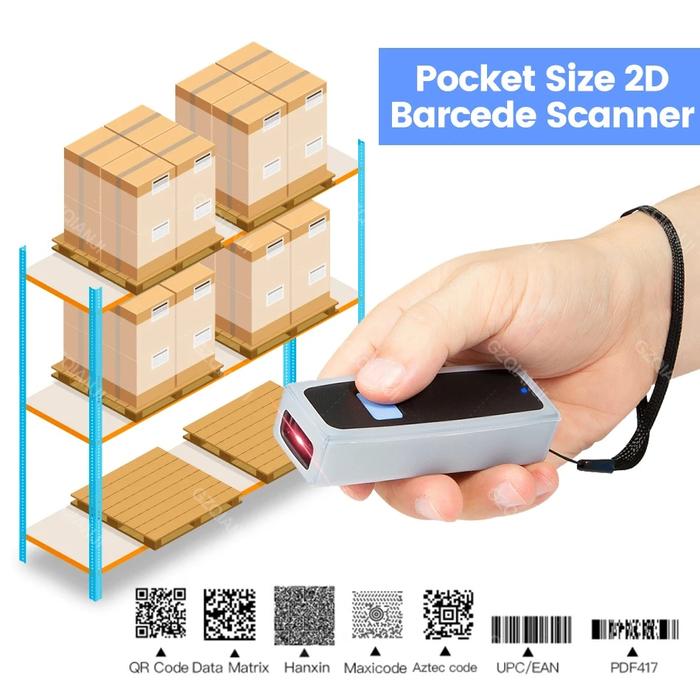 Jual Mini Bluetooth 2D Barcode Scanner 3In1 Wireless Connection Qr I ...
