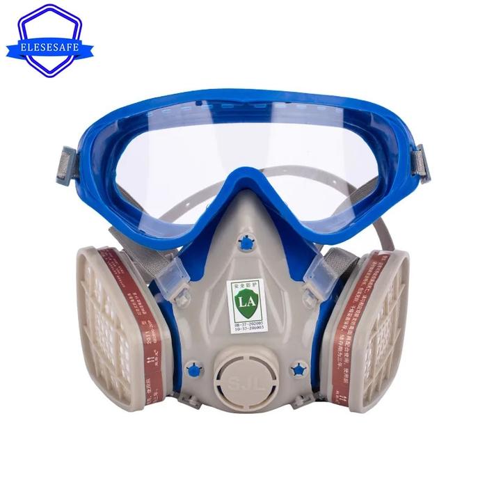 Jual Full Set Gas Chemical Respirator Face Shield Mask Dual - Kota ...