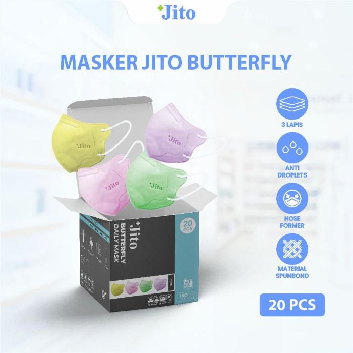 Promo JITO Masker Duckbill Butterfly Pastel 4 Ply Box Isi 20 Pcs ...