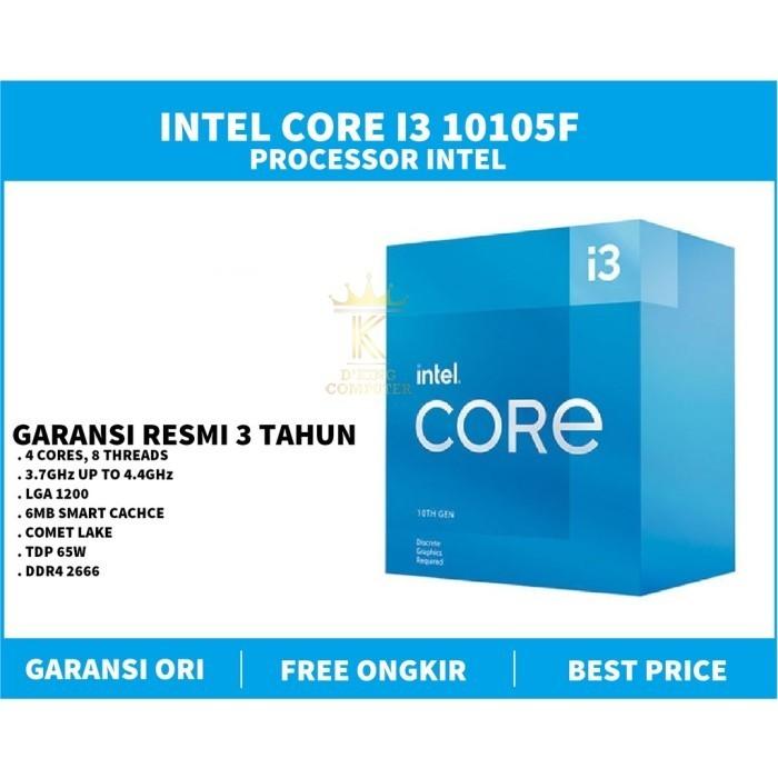 Jual INTEL CORE I3 10105F | Processor Intel Gen 10 Comet Lake LGA 1200 - Kota Medan - D'King ...