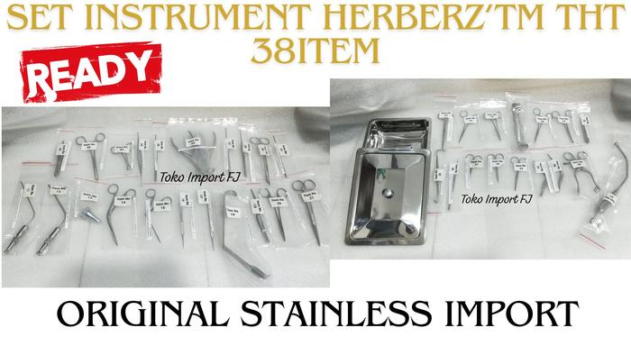 Jual READY - SET INSTRUMENT ALAT MEDIS HERBERZ THT SET 38 ITEM ORIGINAL ...