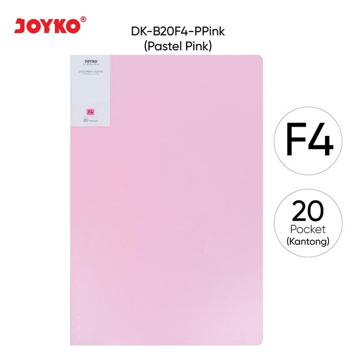 Jual Map File Dokumen Folder Bening Map Pastel Joyko - Pink, F4-20 ...