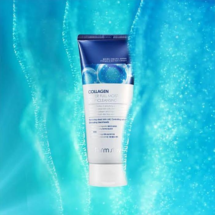 Jual Farm Stay Collagen Water Full Moist Deep Cleansing Foam 180ml Di ...
