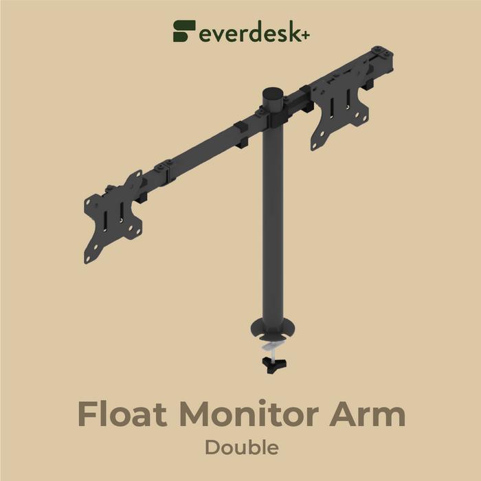 Jual EverDesk Float Monitor Arm Monitor Desk Mount Single Dual Support ...