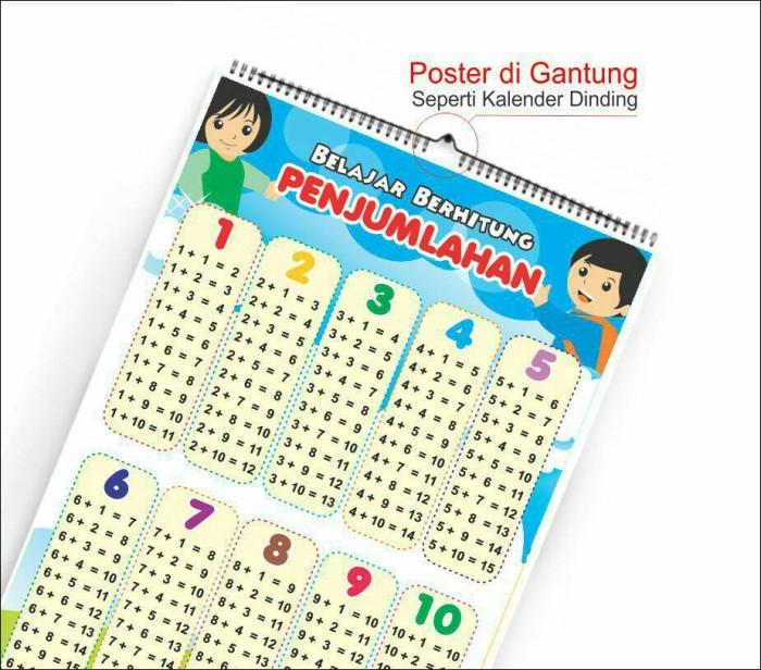 Jual Poster belajar berhitung (penjumlahan,pengurangan,perkalian ...