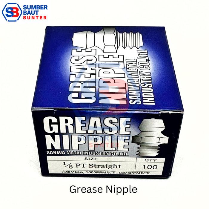 Jual 1/8 x PT Straight Lurus Nipple Grease / Nipel Gemuk Sanwa SK - 1 ...