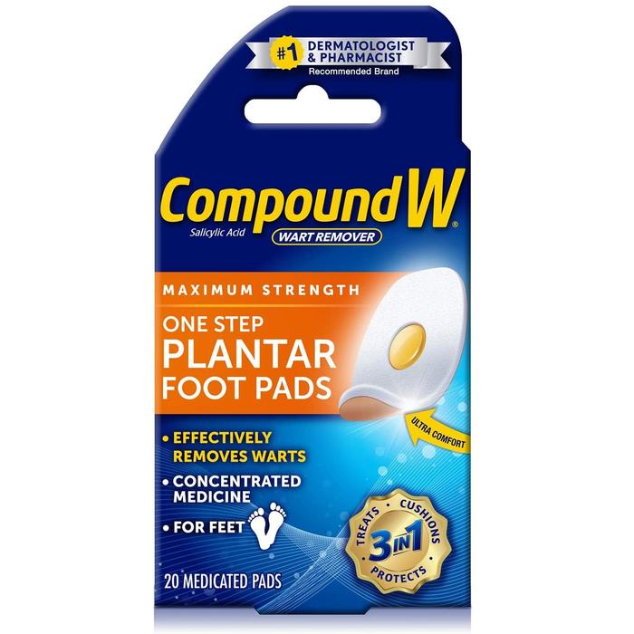 Jual Compound W Step Plantar Foot Pads Salicylic Wart 20 Medicated Pads ...