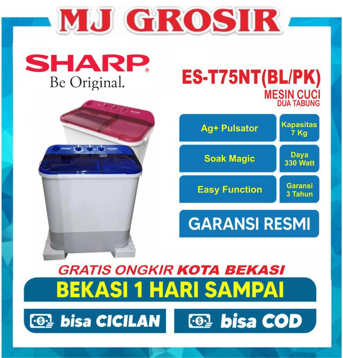 Jual MESIN CUCI SHARP EST 75 NT 7KG 2 TABUNG 75NT 7 KG PUREMAGIC LOW WATT - Kota Yogyakarta ...