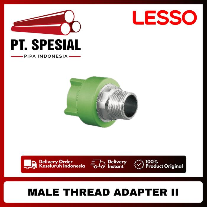 Jual Sock Drat Luar PPR Lesso/SDL PPR Lesso/Male Thread Adapter II PPR ...