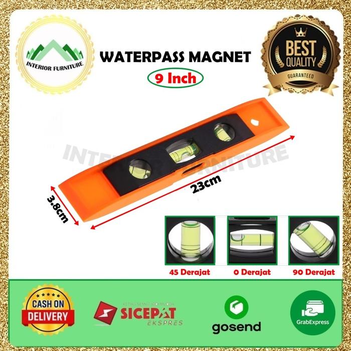 Jual Waterpas Magnet 23cm, 30cm Watterpas 9 Inci, 12 Inci Waterpas ...