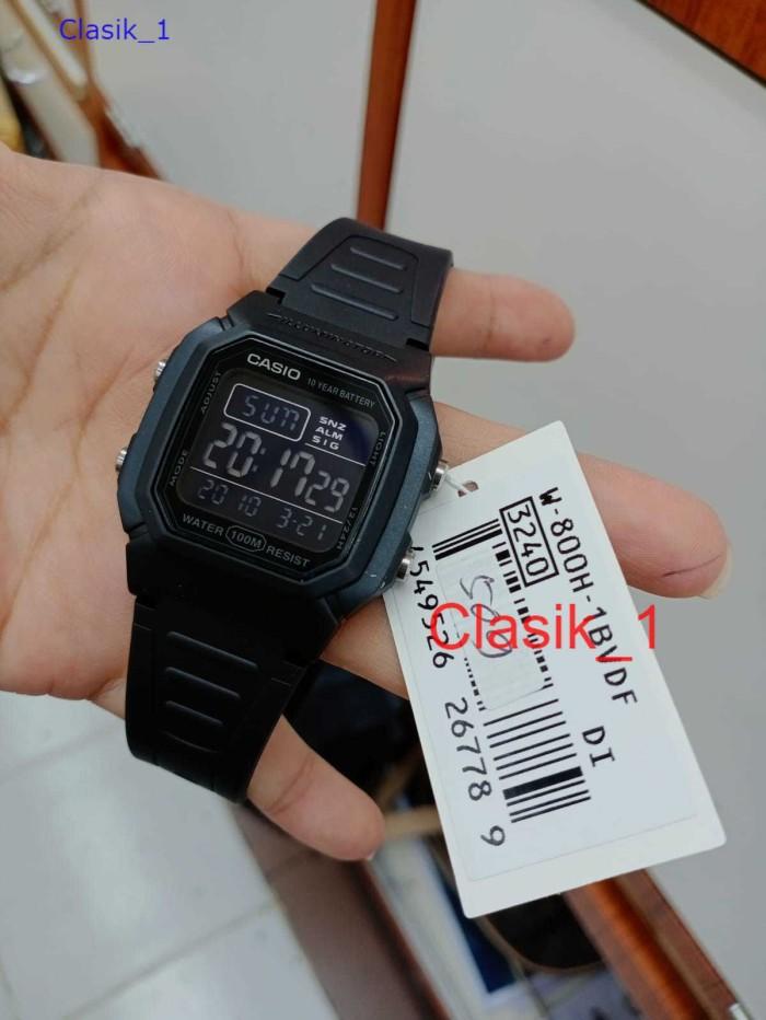 Jual Original 100%!! CASIO W-800H-1BVDF Jam Tangan Pria Digital Karet W800H - Jakarta Pusat ...