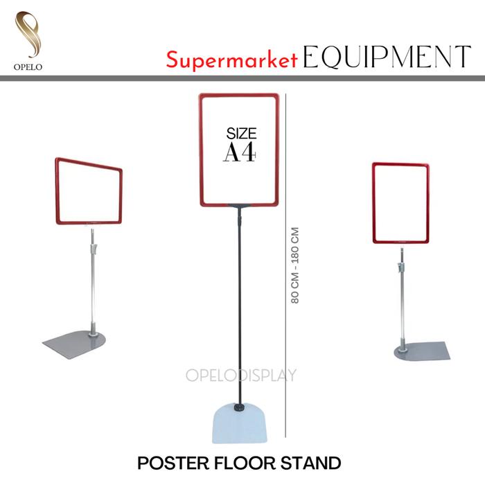 Jual Poster Floor Stand A4 Tinggi 150 Cm Display Harga Stand ...