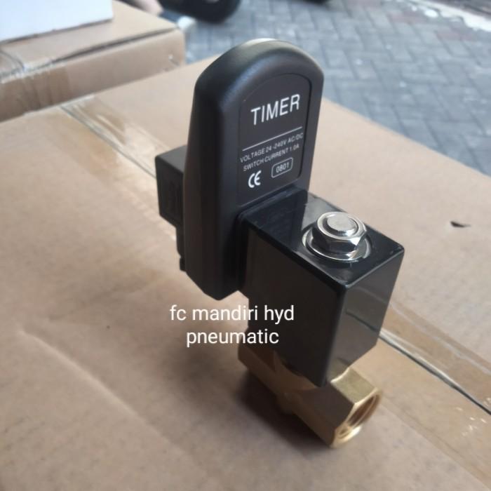 Jual SOLENOID VALVE TIMER AUTO DRAIN WATER 1/2 Inch AC 220-110VAC ...