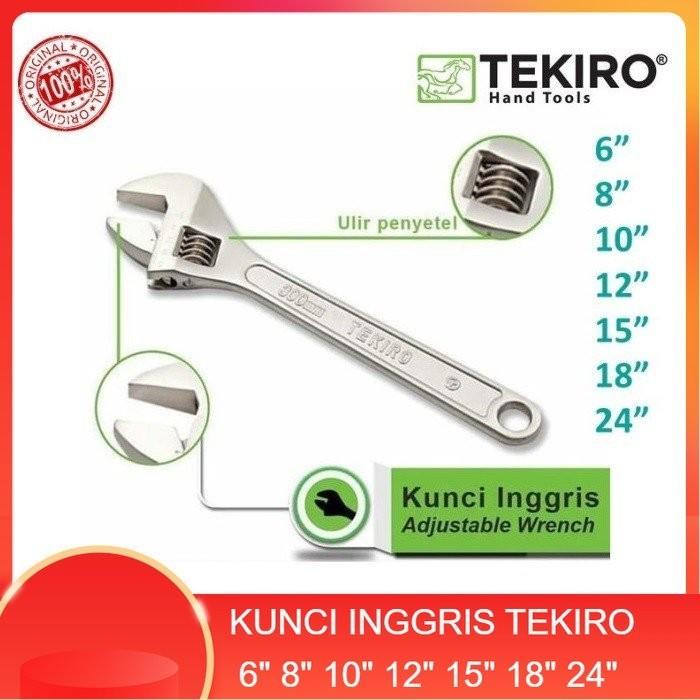 Jual Tekiro Kunci Inggris Kecil - Besar inch Adjustable Wrench Komplit ...