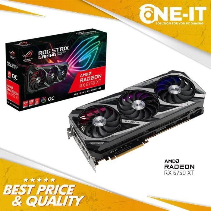 Jual VGA ASUS ROG Strix Radeon RX 6750 XT OC 12G 12GB GDDR6 - Kota ...