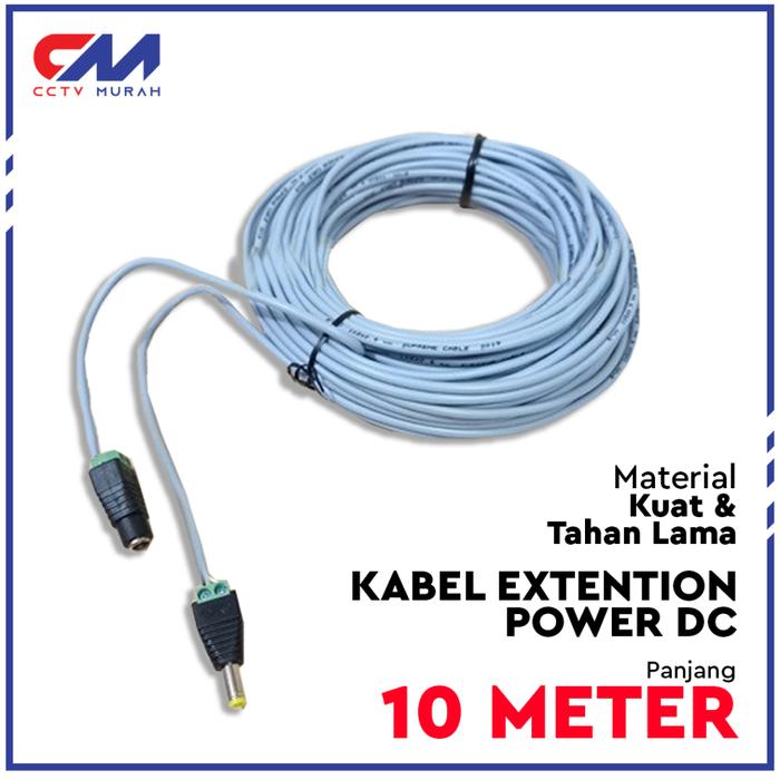 Jual Kabel Ekstension Panjang 10 meter Power Adapter DC IP CAMERA CCTV ...