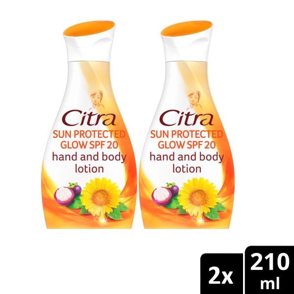 Jual Citra Mangosteen Sunflower Oil Sun Protected Glow Spf 20 210ml ...