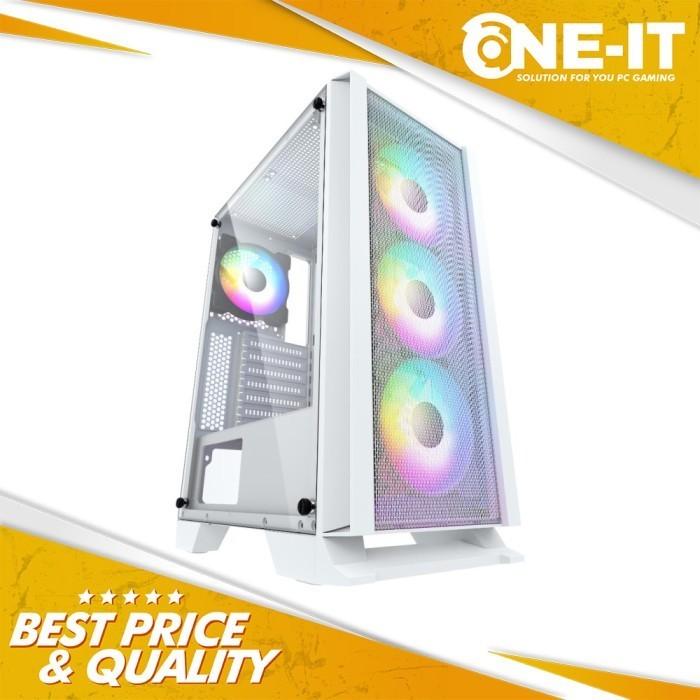 Jual Case INFINITY NEBULA V4 WHITE Tempered Glass ATX Gaming Casing ...