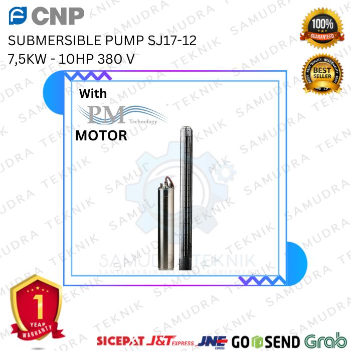 Promo Pompa Submersible CNP SJ17-12 Motor PM TECH 7,5KW - 10HP 380V ...