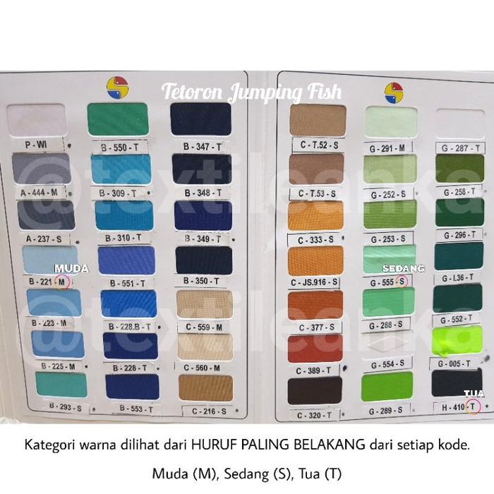 Jual Kain Tetoron Jumping Fish Sariwarna Warna Bahan Spanduk Kain Kacu ...