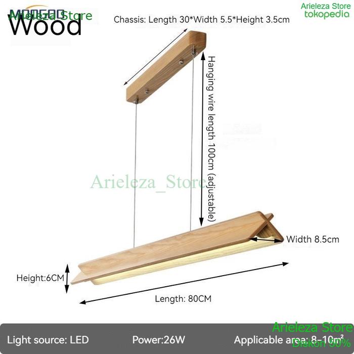 Jual Lampu Gantung Bar Panjang LED Ruang Makan Kantor Ruang Teh ...