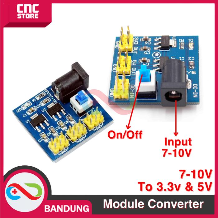 Jual Module daya converter 7-10v to 3.3v and 5v stepdown buck - Kota ...