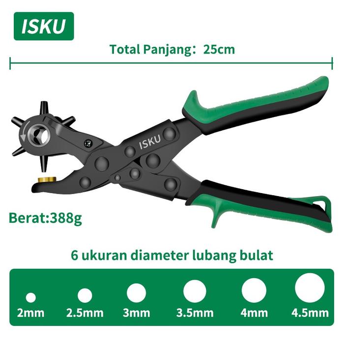 Promo ISKU Punch Pliers /Tang Pembolong 10 inch Carbon steel+PVC /Alat ...