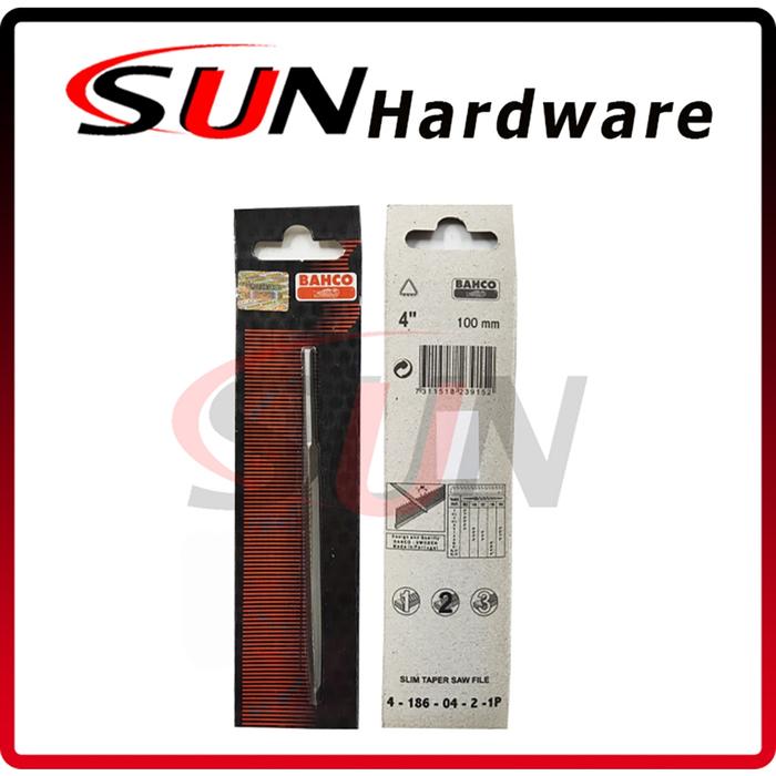 Jual Kikir Gergaji Kayu Segitiga Bahco 4 Inch 10 Cm Slim Taper Pengasah ...
