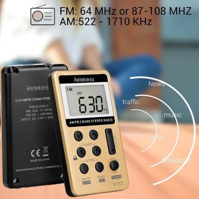 Jual Retekess V112 - Am Fm Stereo Radio Receiver - Radio Fm Portabel Di ...