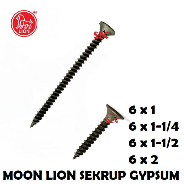 Jual MOON LION Sekrup Gypsum Kayu Drywall Screw Skrup Gipsum 2.5 3 4 5 cm - 6x1-1/2(4cm ...