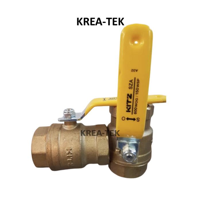 Jual 1/4" Ball valve Kitz Original 1/4 Inch 600 WOG Brass SZA / Stop Kran - Jakarta Pusat ...