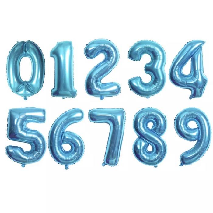 Jual Balon Foil Huruf dan Angka Besar 80cm ( Pink Biru Polos ) - biru ...
