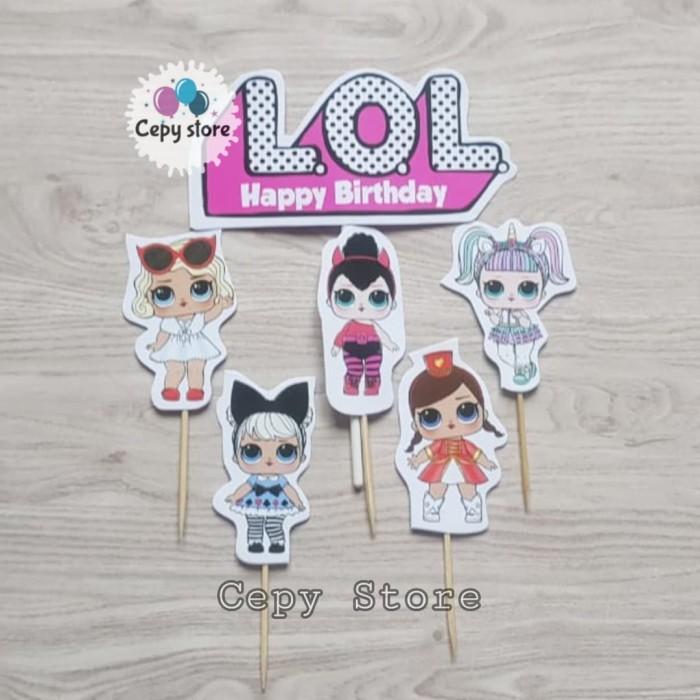 Jual Cake Topper Happy Birthday / Cake Topper LOL / Hiasan Kue LOL ...