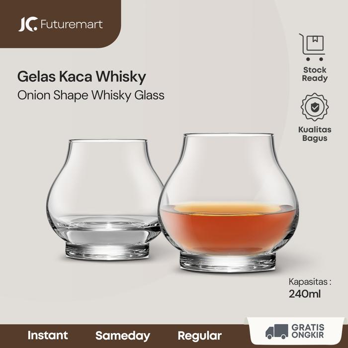 Promo Gelas kaca whiskey wine tasting glass balloon onion shaped 240ml BS240 - Jakarta Barat ...