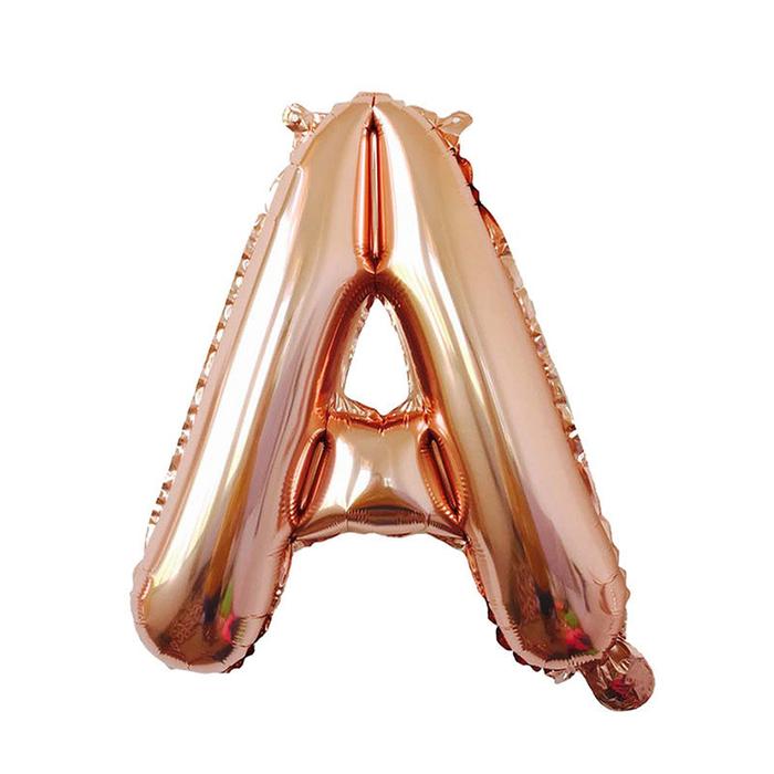 Jual BALON FOIL ROSE GOLD HURUF ABJAD 16 INCHI DEKORASI NAMA ACARA ...