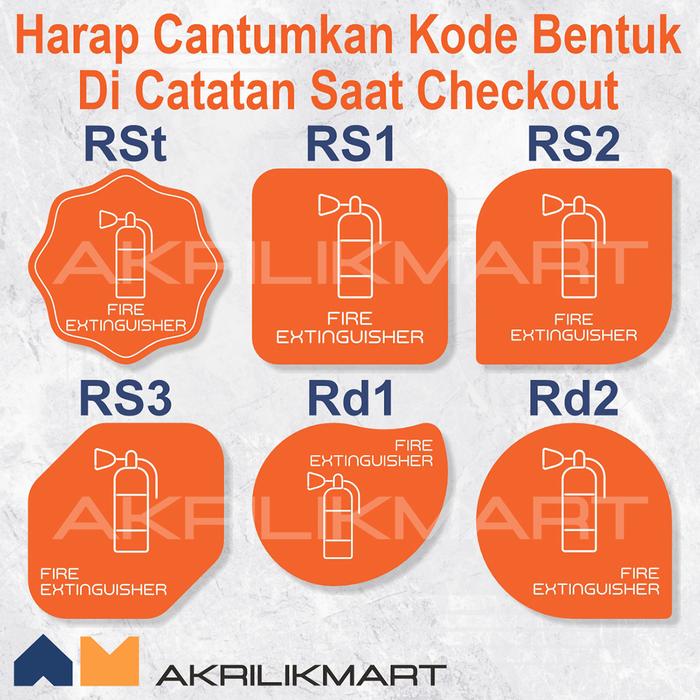 Jual Tulisan Fire Extinguisher Acrylic Tempel Dinding Papan Akrilik ...