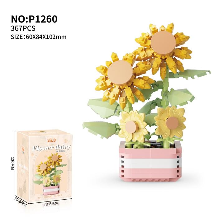 Promo [NANOBLOCKS] Edisi Bunga Mawar Zodiac Mainan Balok susun DIY ...