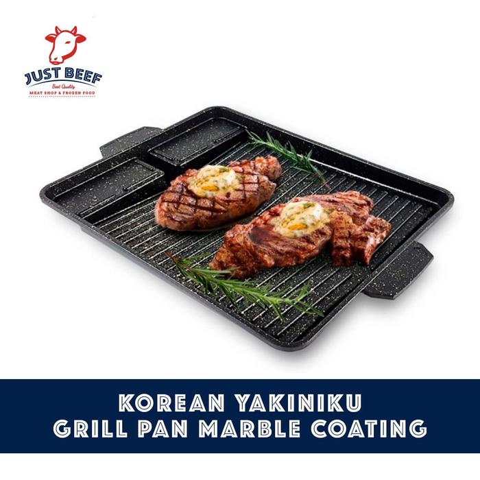 Promo Korean Yakiniku Grill Pan Marble Coating - Alat Panggang Anti ...