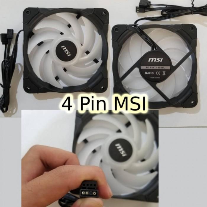 Jual Msi Addressable Rgb Argb Fan Rgb Two Ball Bearing 12cm Fan - 4 Pin ...