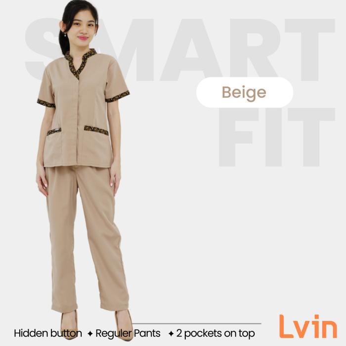 Jual Lvin Baju Seragam suster Nara Batik Series / nanny uniform/seragam ...