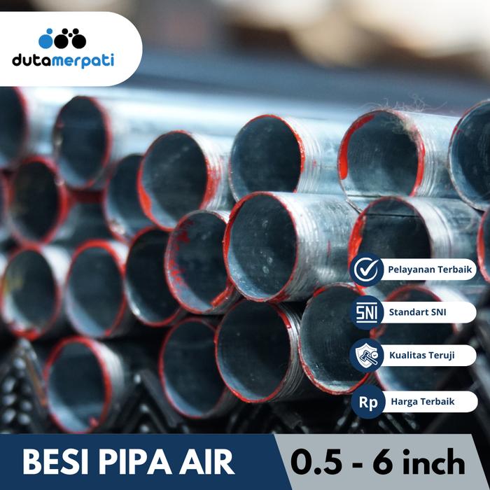 Jual Pipa Besi Air Galvanis Ukuran 1 inch x 1.0mm x 6 m Berbagai Ukuran ...