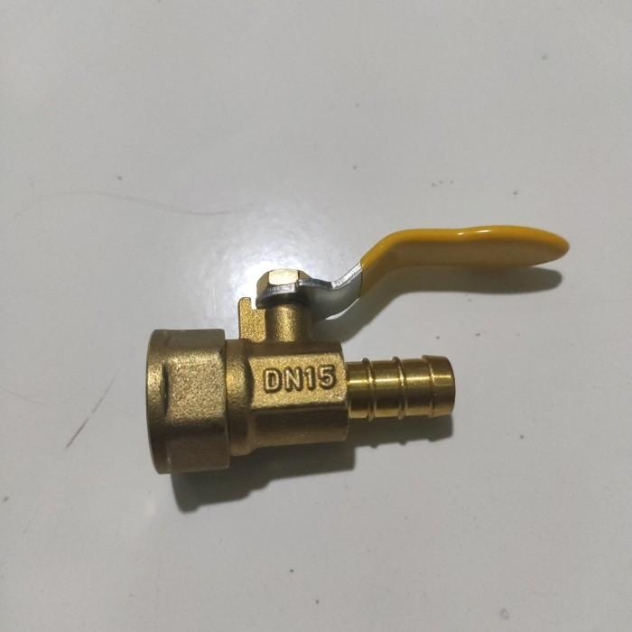 Jual Stop kran gas 1/2" drat dalam/luar bahan kuningan - Drat luar kran ...