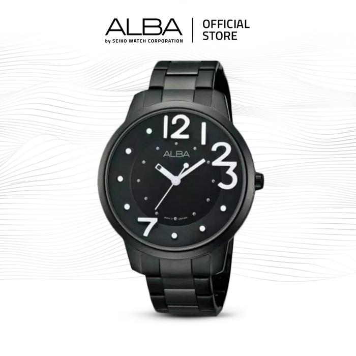 Promo Alba Jam Tangan Wanita AH8127 Quartz Stainless Steel Hitam Watch ...