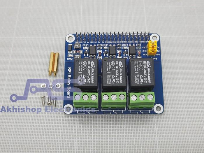 Jual Waveshare RPi Relay Board Raspberry Pi HAT Relay 3 Channel Best ...