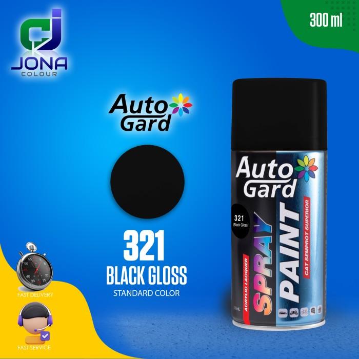 Jual AutoGard Black Gloss AG-321 Cat Semprot Akrilik Hitam Mobil Motor ...